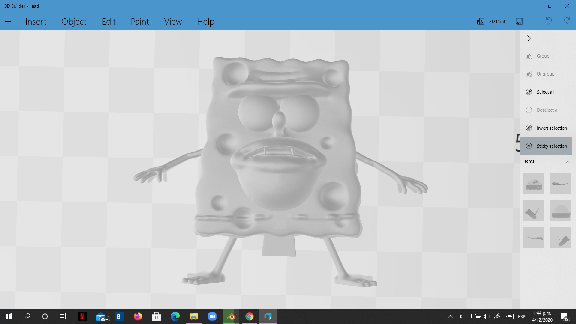 Файл 3D Spongebob Caveman meme sculpture art 3D print 🗿・3D-печатная ...
