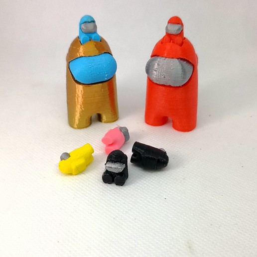 Download OBJ file Among Us Crewmate + Mini Crewmates + Keychains • 3D ...