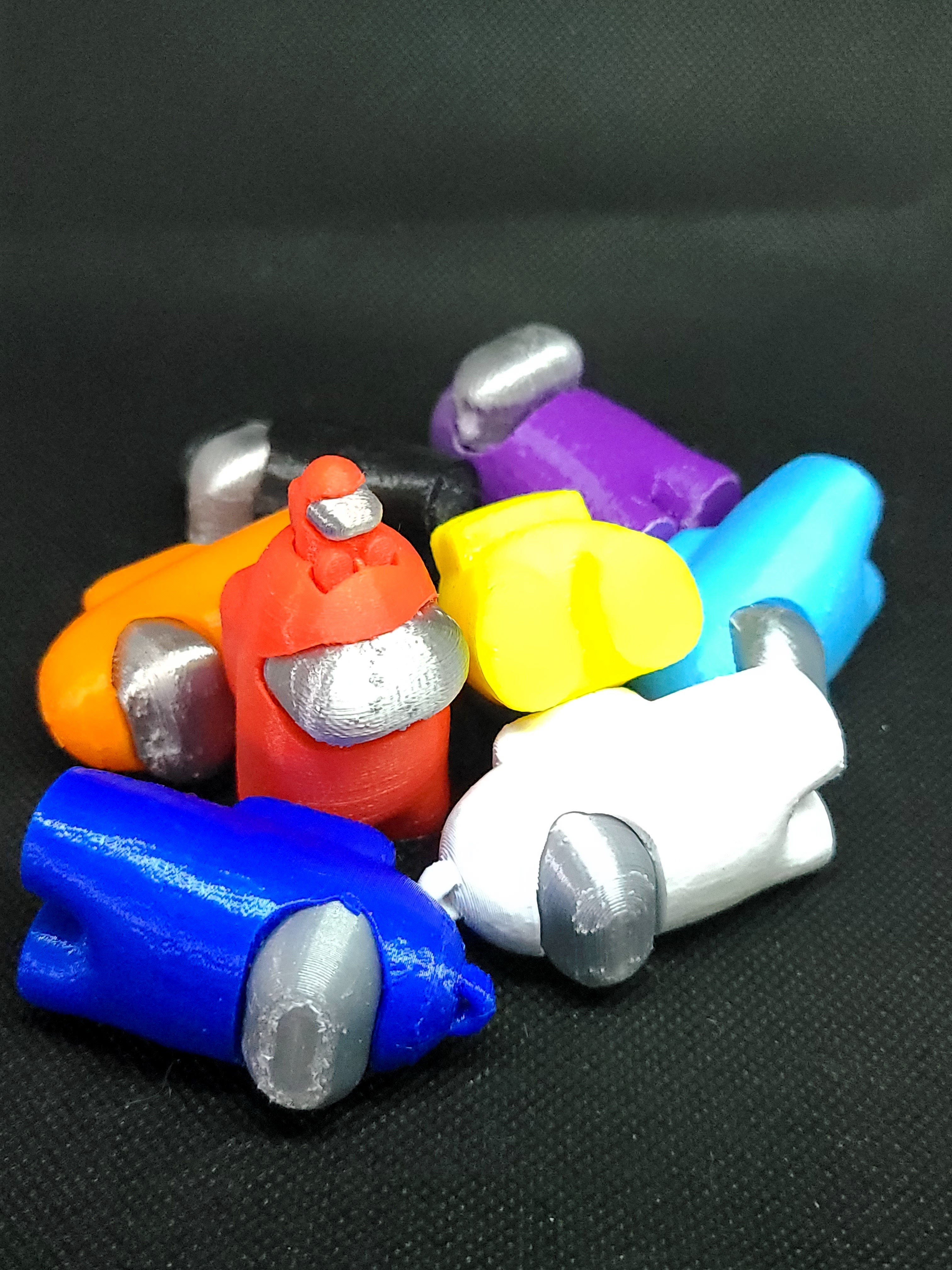 Download OBJ file Among Us Crewmate + Mini Crewmates + Keychains • 3D ...