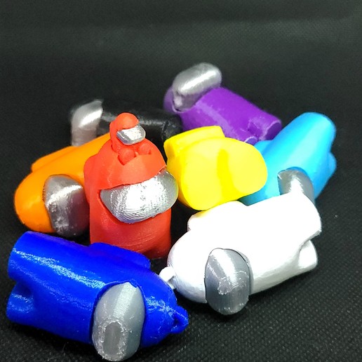 Download OBJ file Among Us Crewmate + Mini Crewmates + Keychains • 3D ...