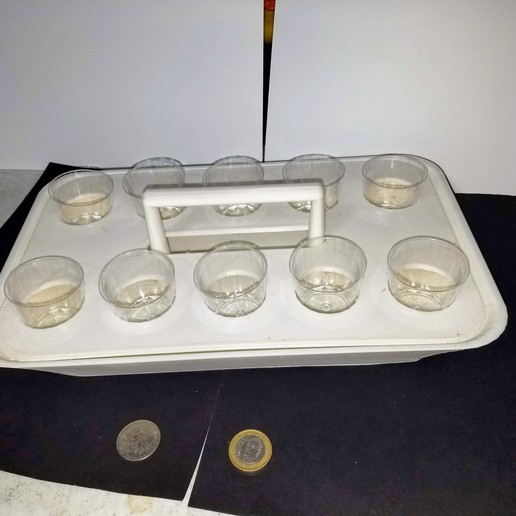 3D print LDS/Mormon Style Sacrament/Shot Glass Tray • made with TRONXY ...