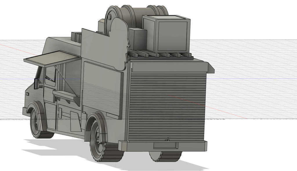 Free STL file Post Apocalyptic Food Truck - 28mm・3D printing idea to ...