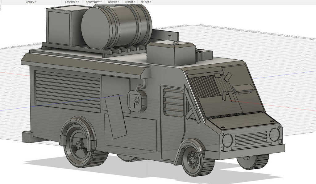 Free STL file Post Apocalyptic Food Truck - 28mm・3D printing idea to ...