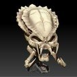 Download STL file PREDATOR SKULL WITH BASE • Object to 3D print ・ Cults