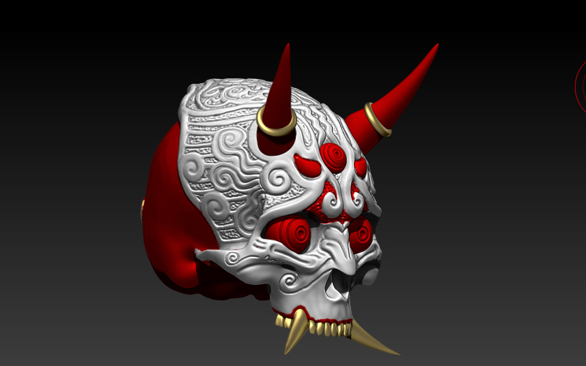 STL file oni skull・3D printing model to download・Cults