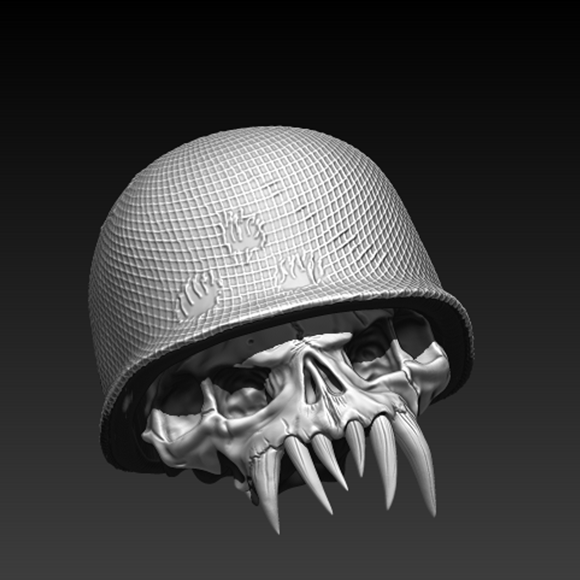 STL file CHIMERA SKULL (RESISTANCE)・3D printing design to download・Cults