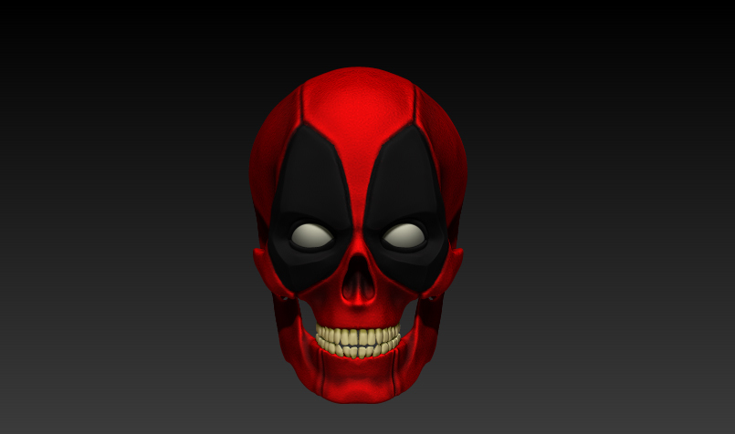 STL file DEADPOOL SKULL V2・3D printable design to download・Cults