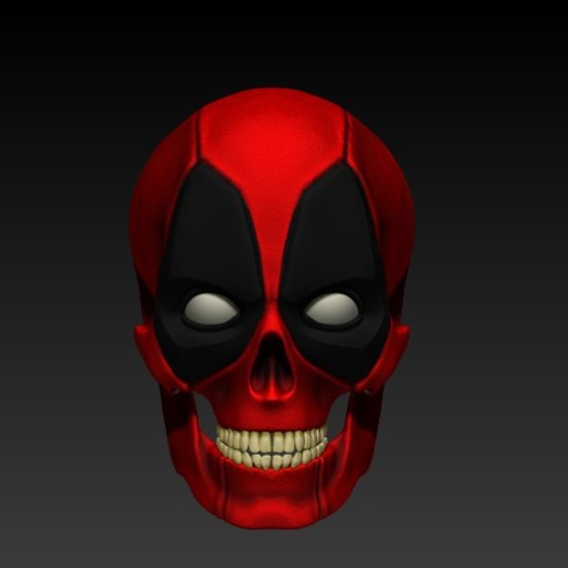 Download STL files DEADPOOL SKULL V2 ・ Cults