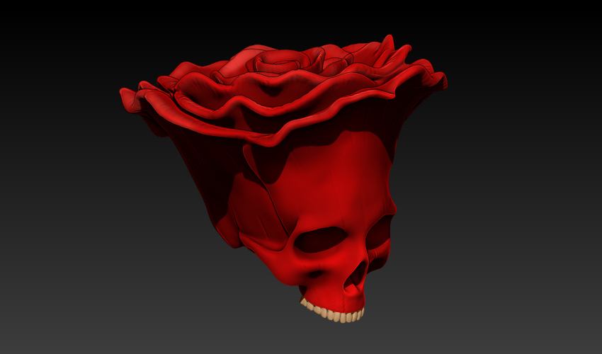 STL file ROSE SKULL 🌹・3D print model to download・Cults