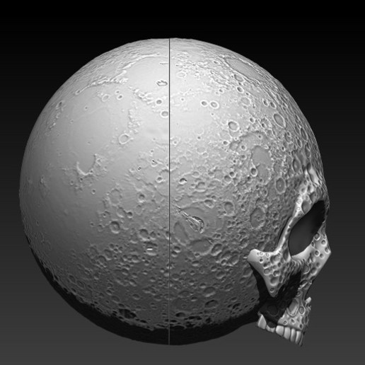 Descargar archivo STL moon skull • Diseño para impresión en 3D ・ Cults