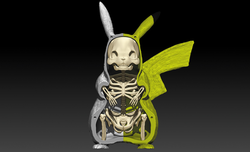 STL file pikachu skeleton 💀・3D print design to download・Cults
