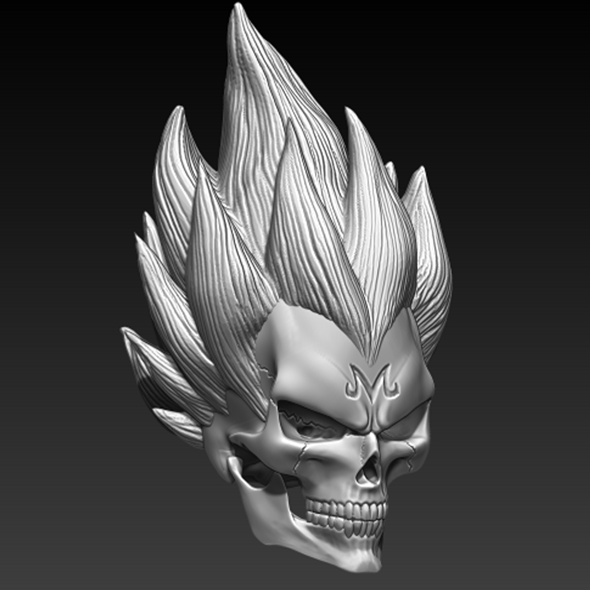 Descargar archivo STL vegeta skull set dragon ball z • Modelo para ...