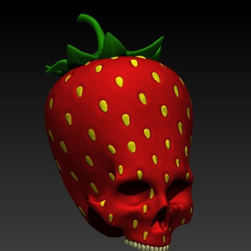 Download 3D printing files Strawberry skull ・ Cults