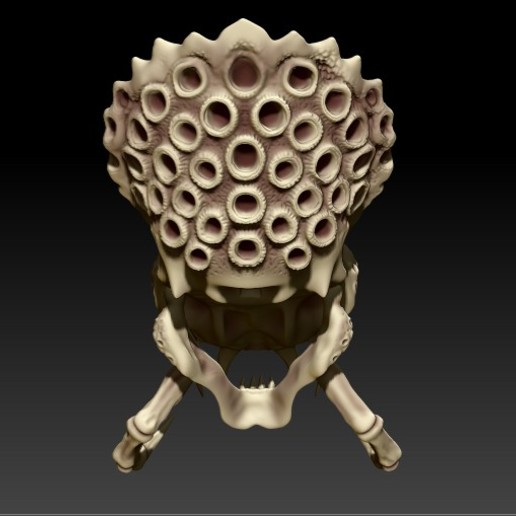 Download STL file PREDATOR SKULL WITH BASE • Object to 3D print ・ Cults