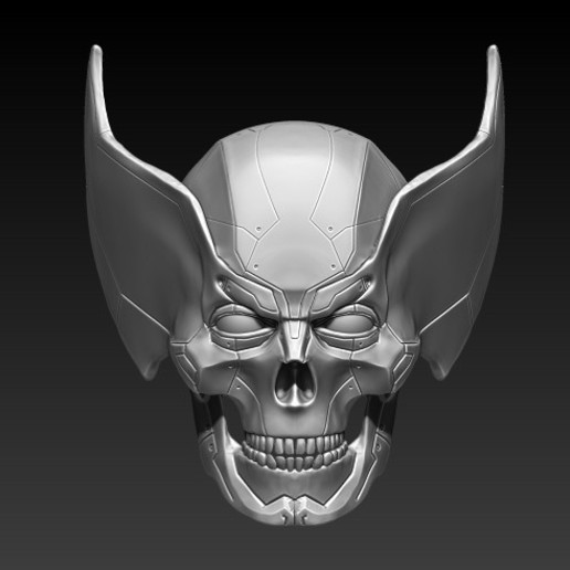 Download 3D print files wolverine skull V2 ・ Cults