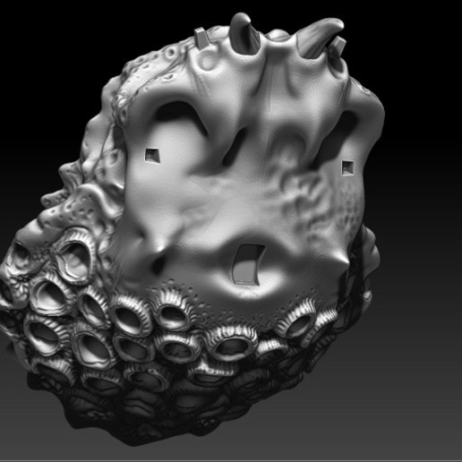 Download STL file PREDATOR SKULL WITH BASE • Object to 3D print ・ Cults