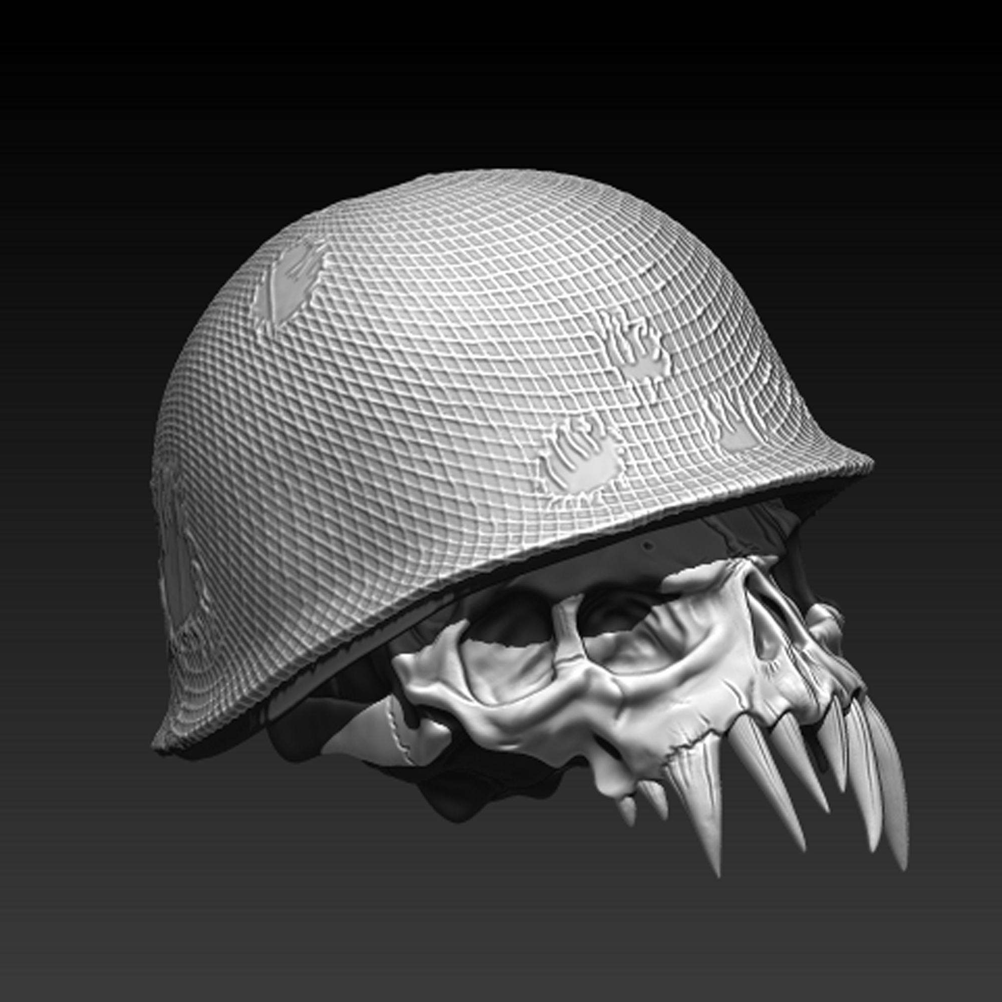 Download STL file CHIMERA SKULL (RESISTANCE) • 3D printable object ・ Cults