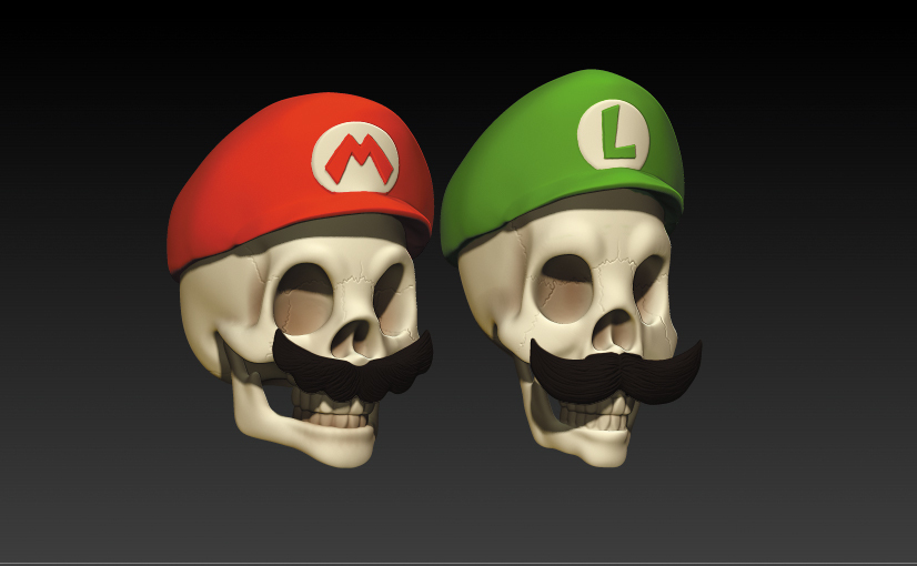 Fichier STL crânes de mario bros 🎨・Modèle à imprimer en 3D à ...