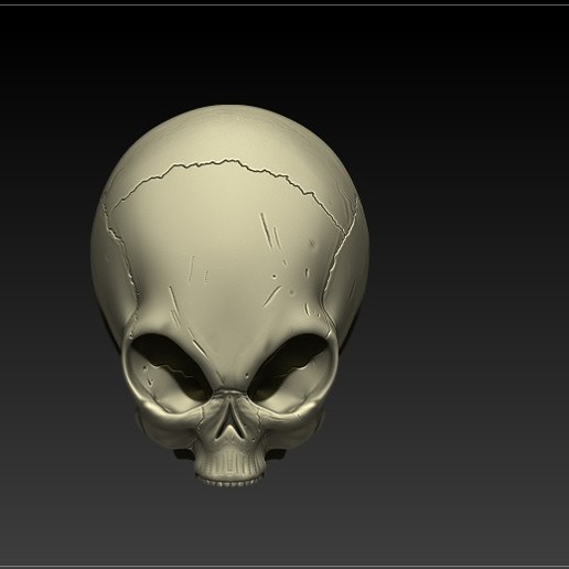 Download free 3D printer templates GREY ALIEN SKULL ・ Cults