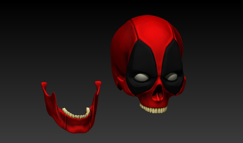 Файл STL DEADPOOL SKULL V2・3D-печатный дизайн для загрузки・Cults
