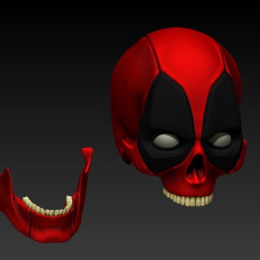 Download STL files DEADPOOL SKULL V2 ・ Cults