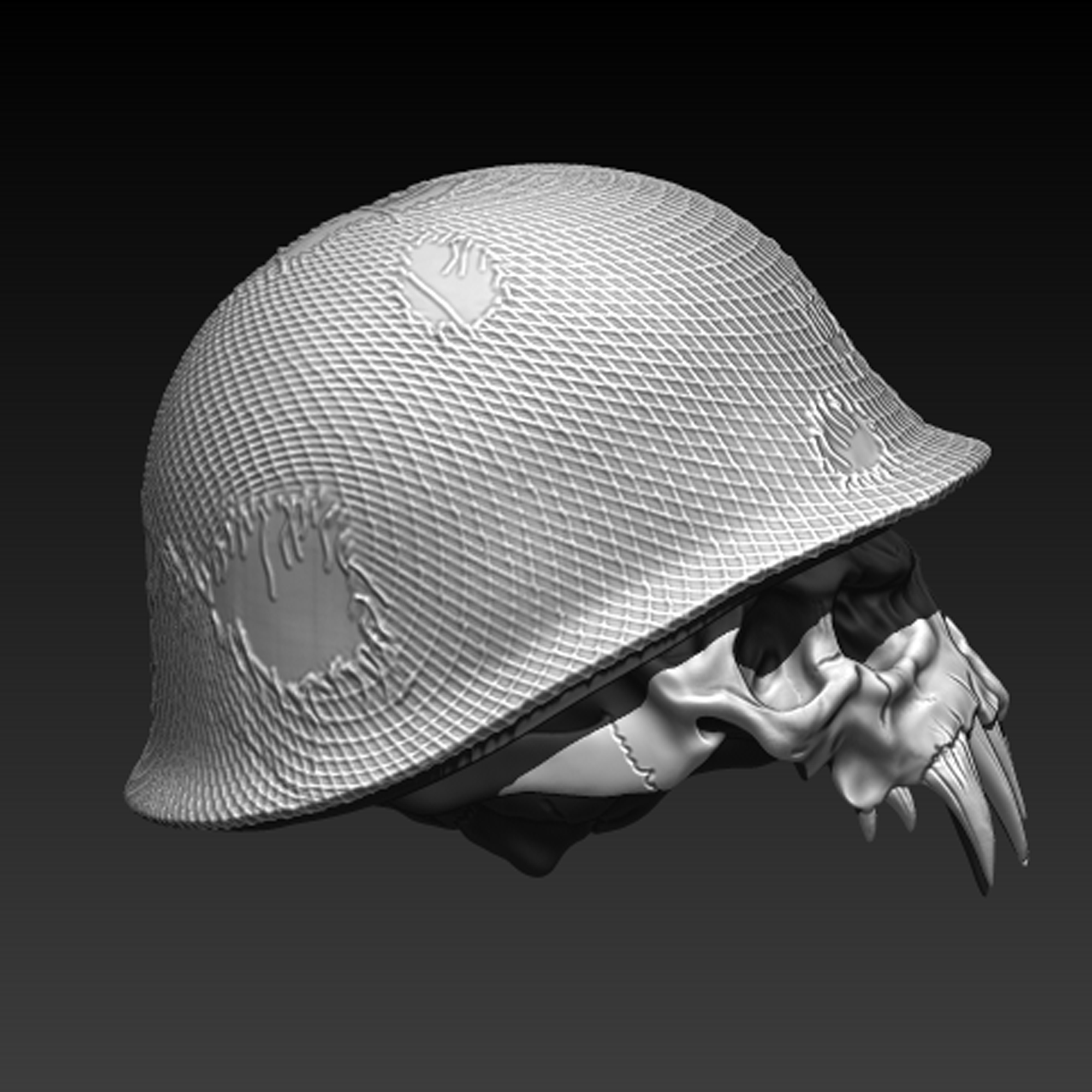 Download STL file CHIMERA SKULL (RESISTANCE) • 3D printable object ・ Cults