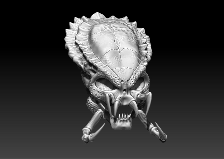 Archivo STL PREDATOR SKULL WITH BASE 💀・Plan de impresión en 3D para ...