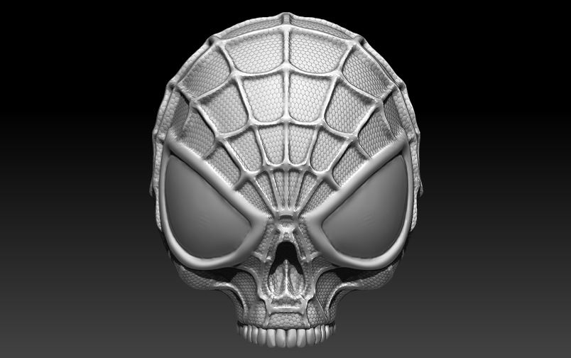STL file spider-man skull V2・3D printer model to download・Cults
