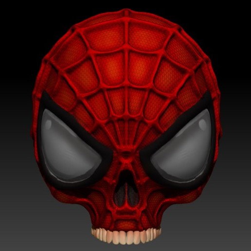 Download 3D printing designs spider-man skull V2 ・ Cults