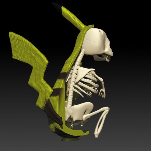 Download 3D printer files pikachu skeleton ・ Cults