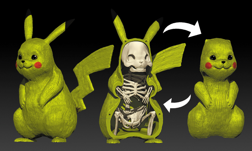 STL file pikachu skeleton 💀・3D print design to download・Cults