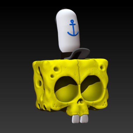 Download 3D printing templates SPONGE BOB SKULL ・ Cults