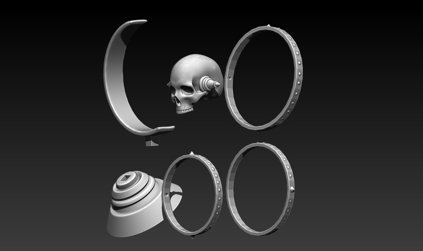 STL file gyroscope skull・3D printable model to download・Cults