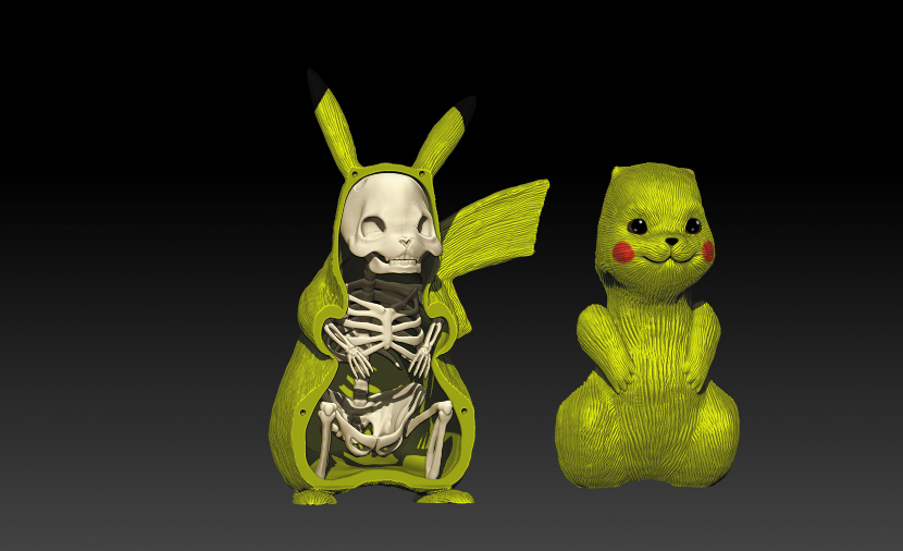 STL file pikachu skeleton 💀・3D print design to download・Cults