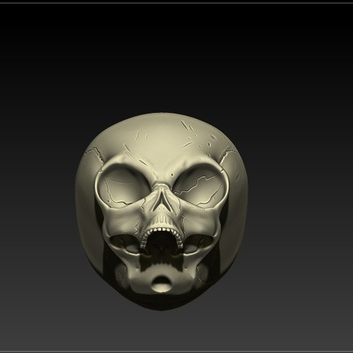 Download free 3D printer templates GREY ALIEN SKULL ・ Cults