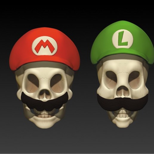 Descargar modelo 3D mario bros skulls ・ Cults