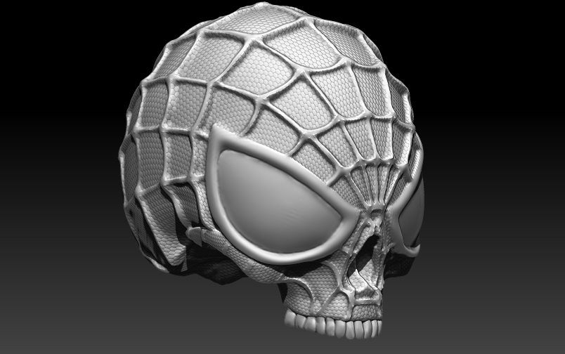 STL file spider-man skull V2・3D printer model to download・Cults
