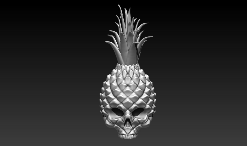 STL file pineapple skull 🍍・3D printable model to download・Cults