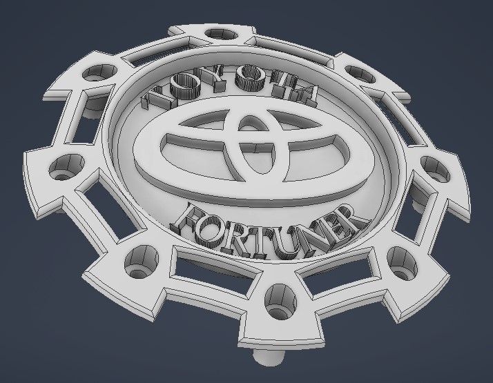 STL file Toyota Fortuner wheel caps・3D printable model to download・Cults