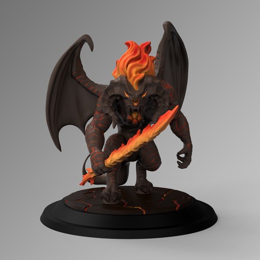 Télécharger fichier STL Modèle d'impression 3D stylisé Balrog Modèle d ...
