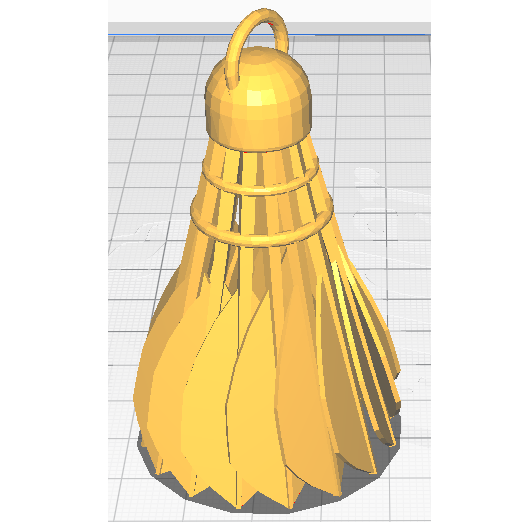 Free STL file Badminton shuttlecock in keychain・Object to download and ...