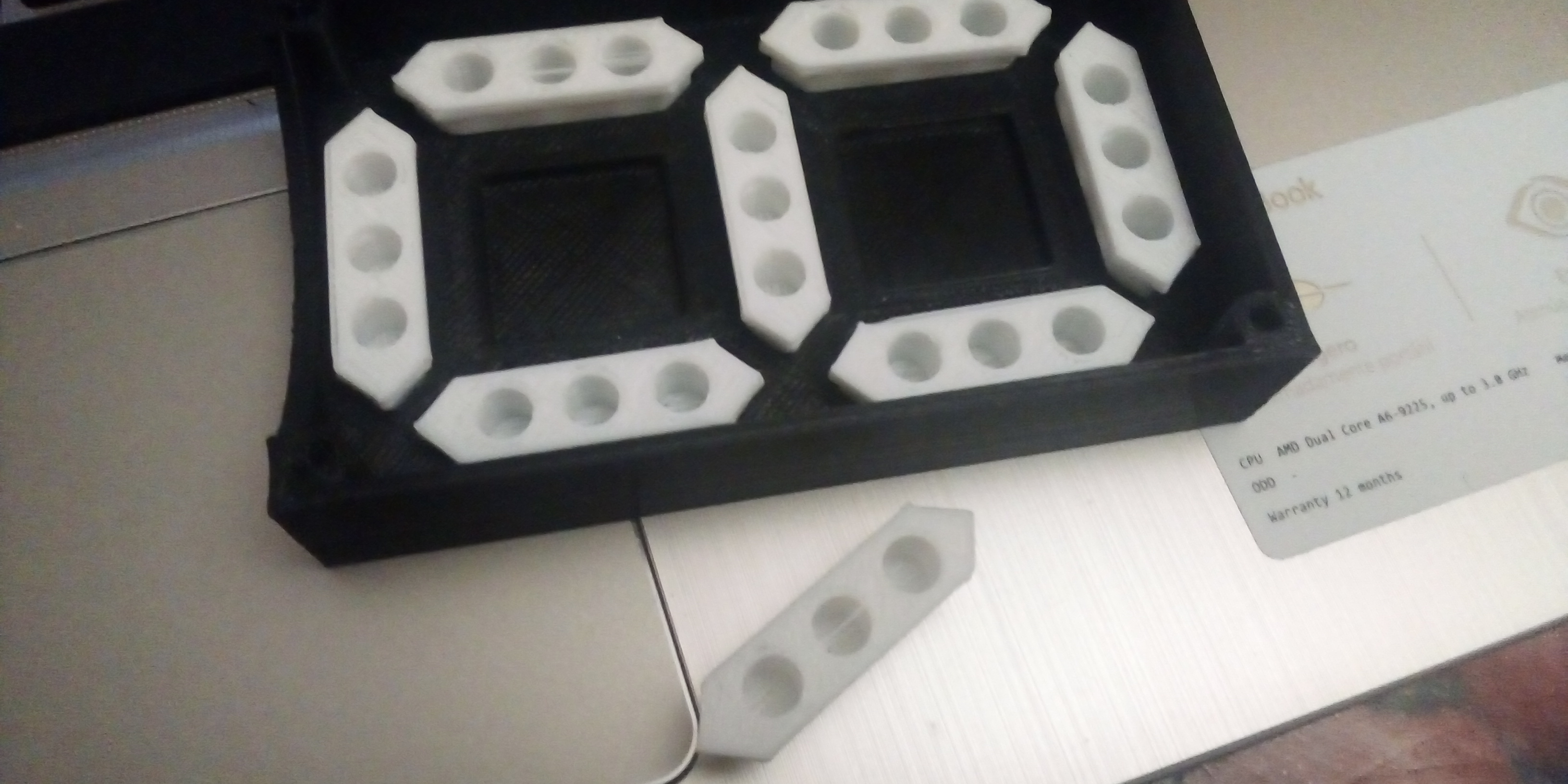 3D print Large Seven-Segment Display Sized for 5mm LEDs • made with ...