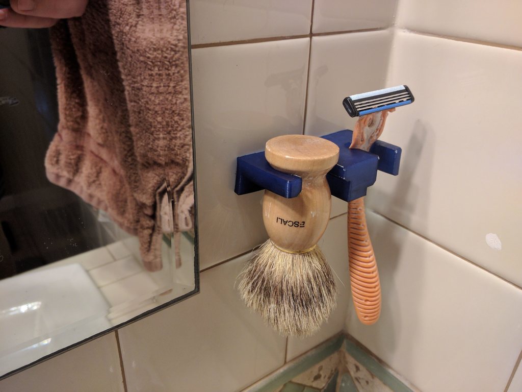 Free 3D file Shaving Brush Razor and Soap Holder・3D printing design to ...