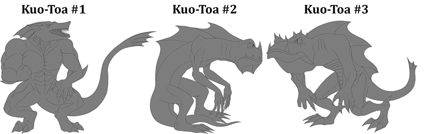 Free 3D file Kuo-Toa / Deep One / Fish-man Warrior, pose 2・Object to ...