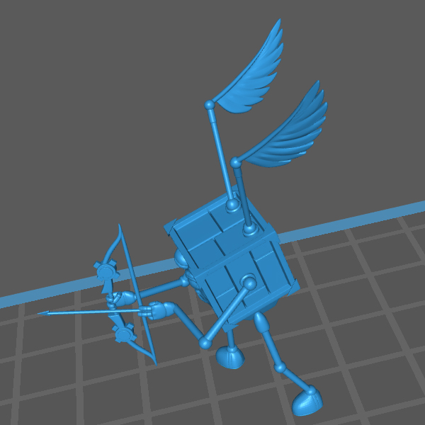 Free STL file Modron - Quadrone - Geometric Warrior 👹・3D printing model ...