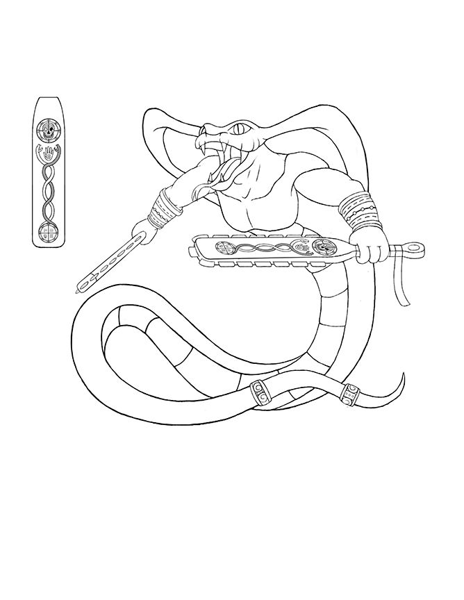 Free STL file Yuan-Ti / Snake-man Warrior, Pose 1・Model to download and ...