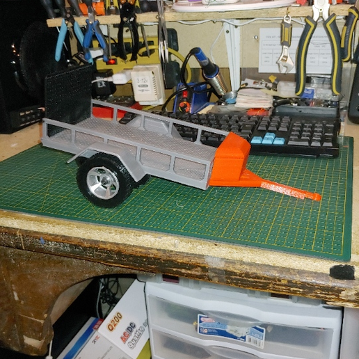 Download 3D printer designs scale 4x8 utility trailer ・ Cults
