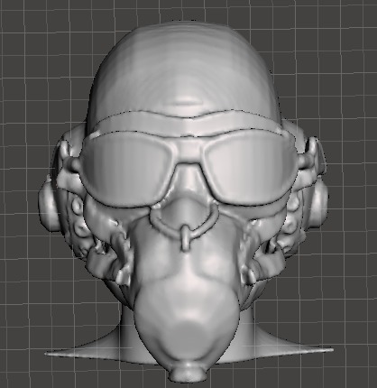 Free 3D file USAAF Pilot Head (with Mask)・3D print object to download・Cults