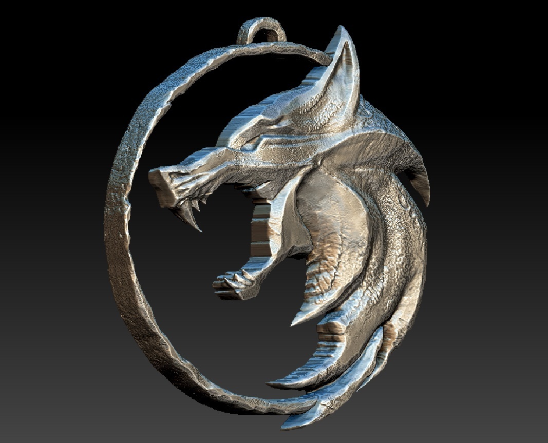 STL file Witcher amulet - WOLF・3D print object to download・Cults