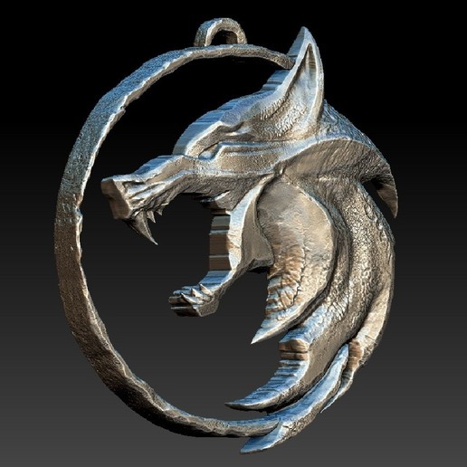 Download 3D printer designs Witcher amulet - WOLF ・ Cults